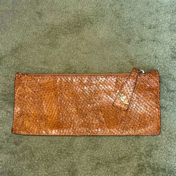 Jenrigo | Bags | Jenrigo Snakeskin Leather Makeup Pouch | Poshmark